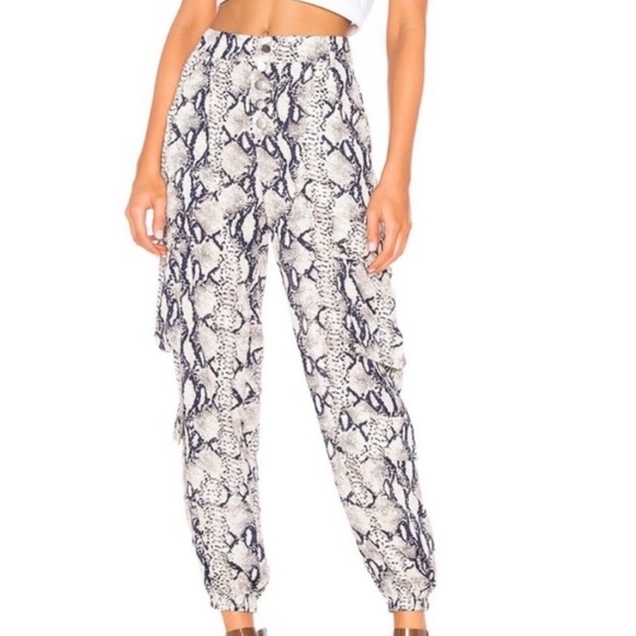 REVOLVE | Pants & Jumpsuits | Revolve Lioness High Waist Snake Print ...